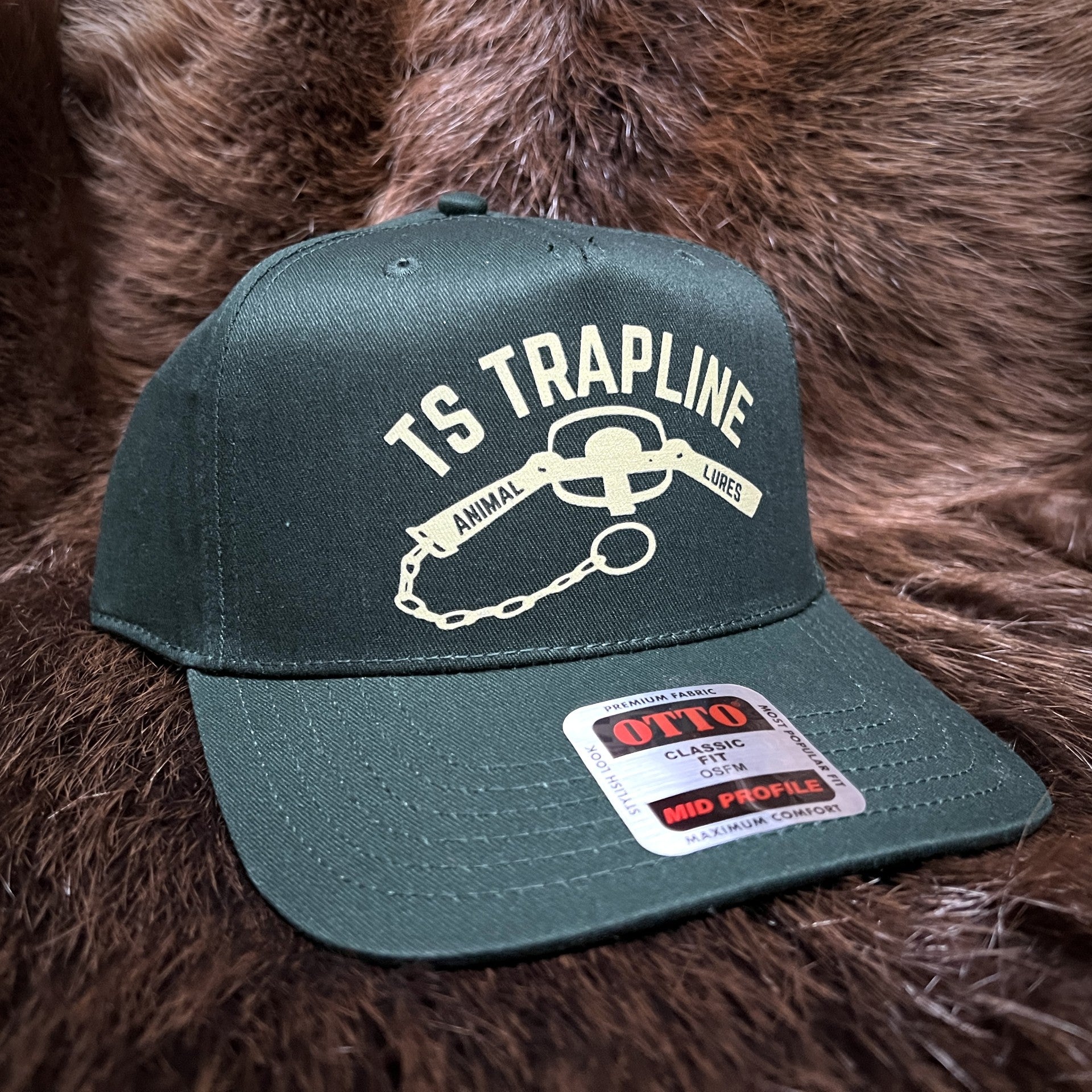 Hunter Green Mid Profile Solid Back w/ TS Longspring Logo – TS Trapline